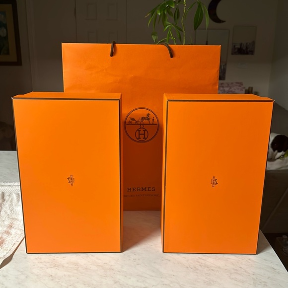 Hermes | Storage & Organization | 2 Empty Hermes Shoe Boxes With ...